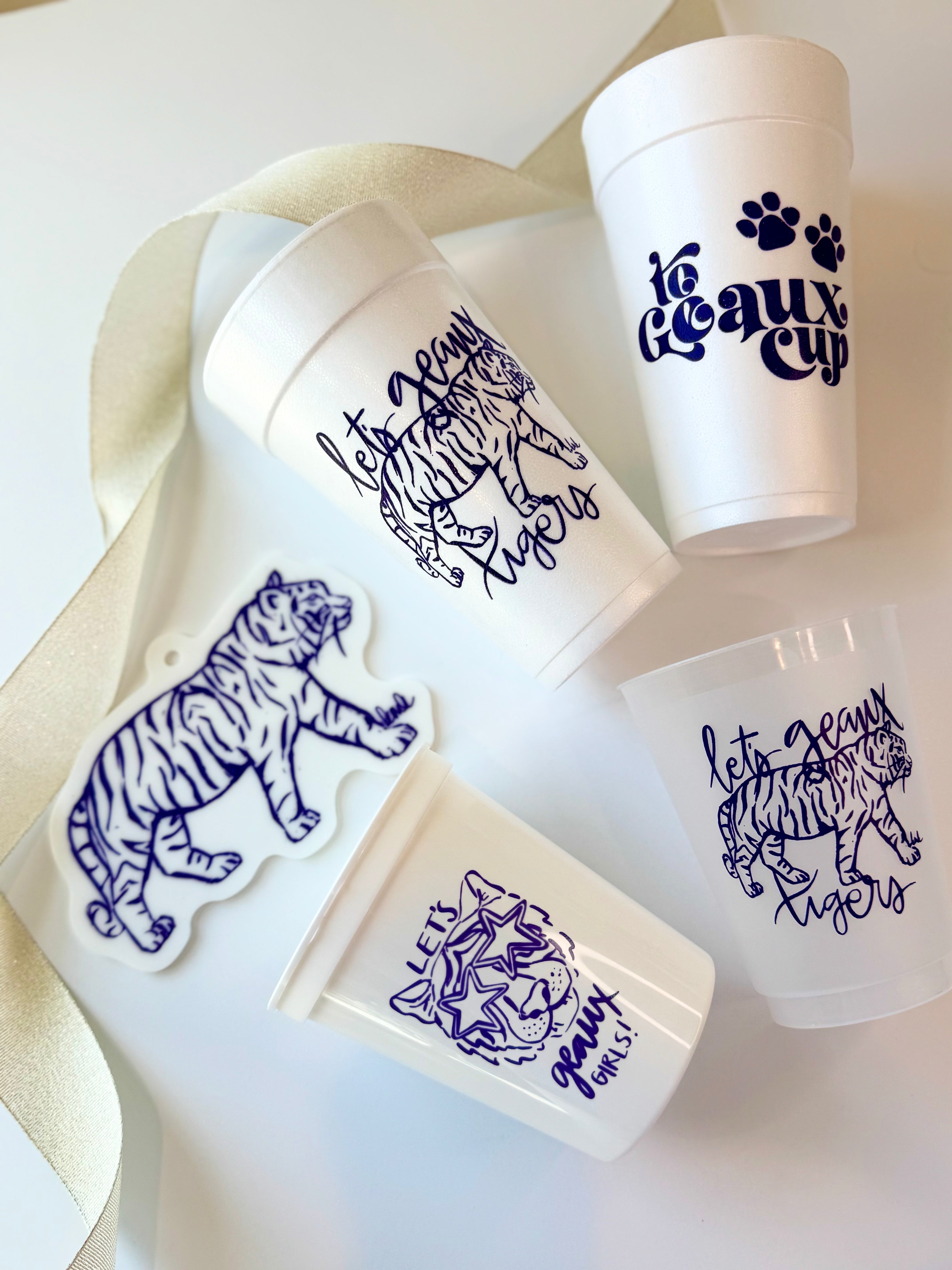 Tiger Party Cups – KMKnaps Designs